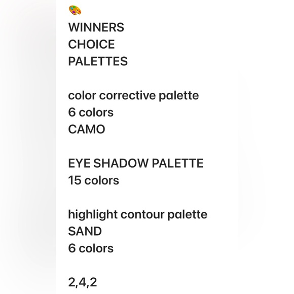 Makeup | Winners Choice Make Up Palette | Poshmark